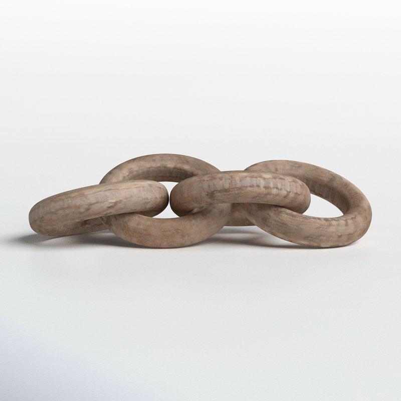 Birch Lane™ Delpha Mango Wood Chain Sculpture & Reviews | Wayfair